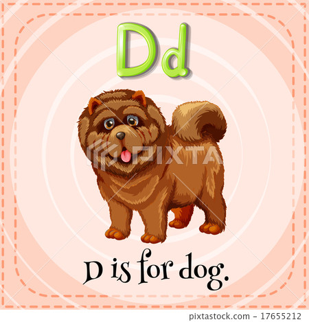Flashcard letter D is for dog - Stock Illustration [17655212] - PIXTA