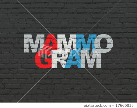 Health concept: Mammogram on wall background - Stock Illustration ...