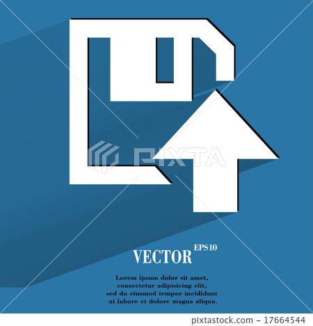 floppy disk upload, Flat modern web button with l - Stock Illustration [17664544] - PIXTA