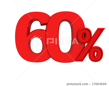 red sign 60 percent - Stock Illustration [17664699] - PIXTA