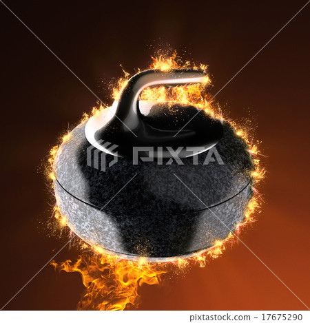 curling stone in fire - Stock Illustration [17675290] - PIXTA