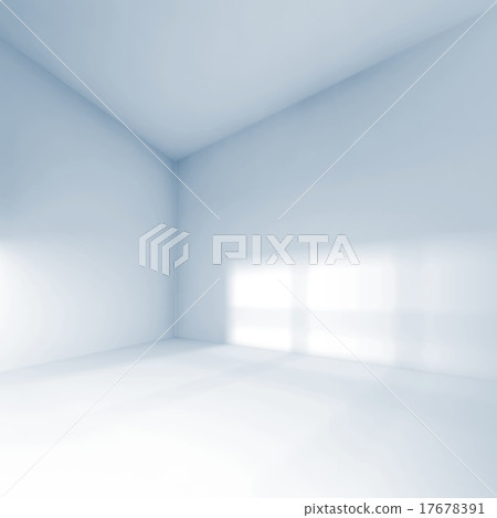Abstract square white interior, empty 3d room - Stock Illustration ...