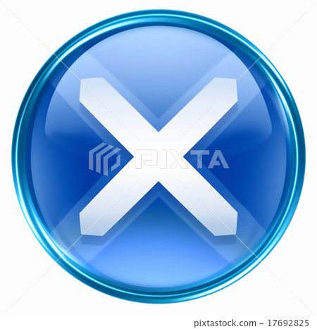 close icon blue, isolated on white background. - Stock Illustration ...