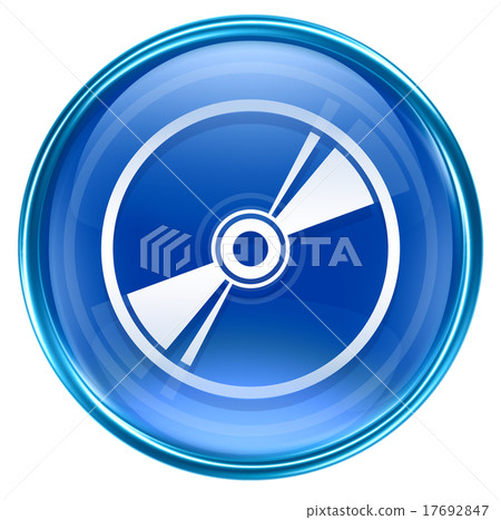 Compact Disc icon blue, isolated on white - Stock Illustration ...