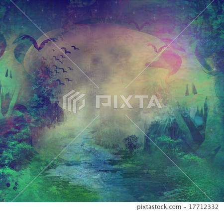 abstract landscape with ghosts - Stock Illustration [17712332] - PIXTA