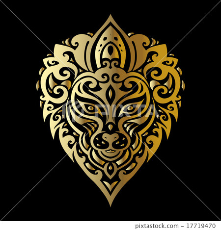 Lions head. Tribal pattern. - Stock Illustration [17719470] - PIXTA
