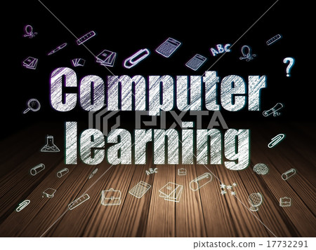 Education concept: Computer Learning in grunge - Stock Illustration ...