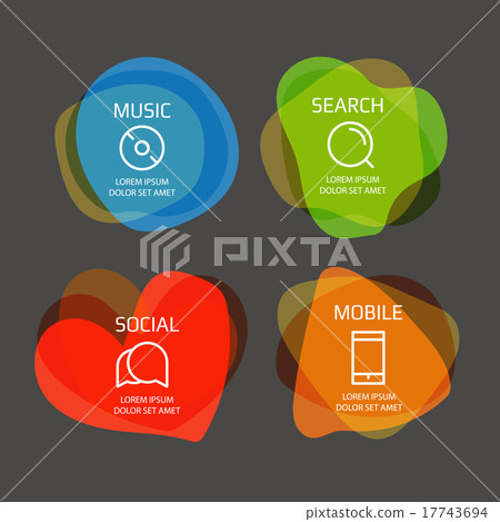 Different color blobs clip-art - Stock Illustration [17743694] - PIXTA
