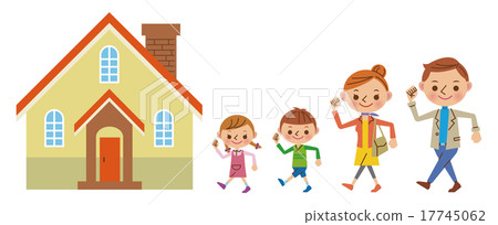 Four people going home - Stock Illustration [17745062] - PIXTA