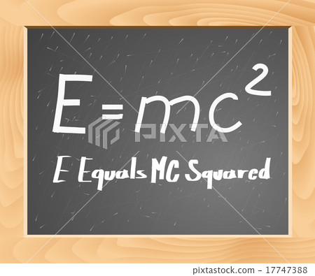E equals mc squared written on a blackboard - Stock Illustration ...
