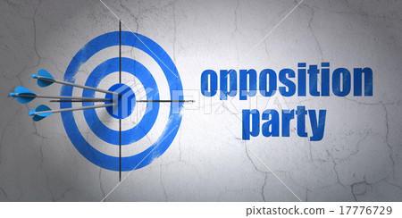 Political concept: target and Opposition Party on - Stock Illustration ...