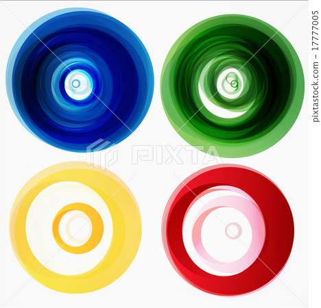 Set of round colorful vector shapes. - Stock Illustration [17777005 ...