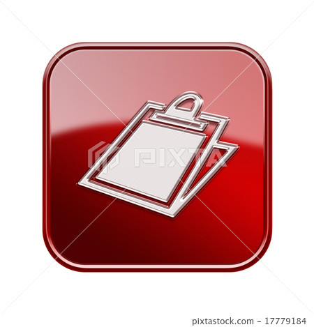 Table icon glossy red, isolated on white - Stock Illustration [17779184 ...