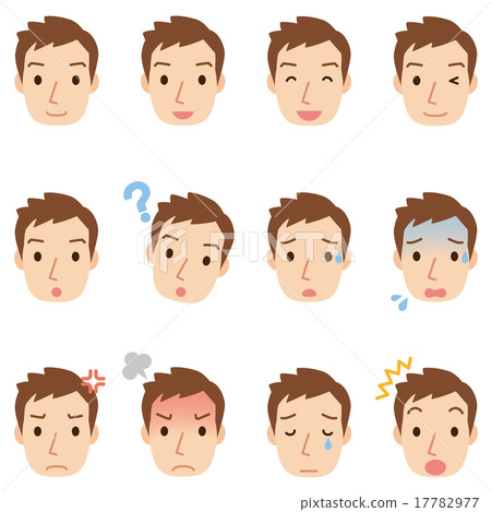 Male facial expression face icon - Stock Illustration [17782977] - PIXTA