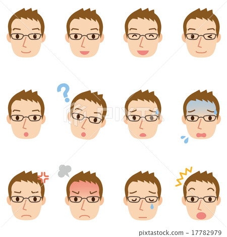 Male facial expression face icon - Stock Illustration [17782979] - PIXTA
