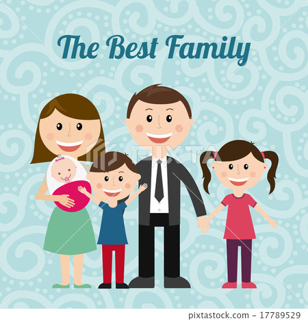 family design over blue background vector... - Stock Illustration ...