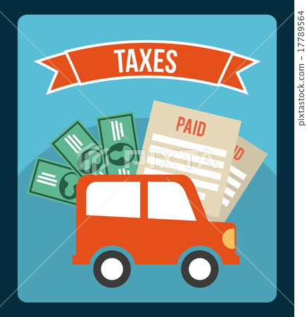 tax design over blue background vector... - Stock Illustration ...