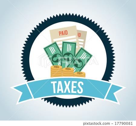 tax design over blue background vector... - Stock Illustration ...