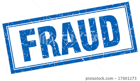 fraud blue square grunge stamp on white - Stock Illustration [17801273 ...