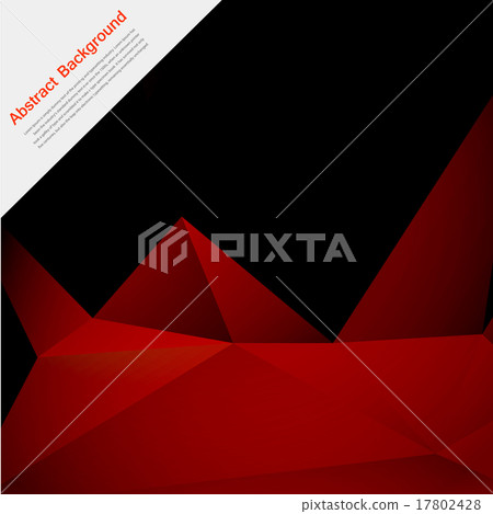 Vector abstract background. Polygon red and black - Stock Illustration ...