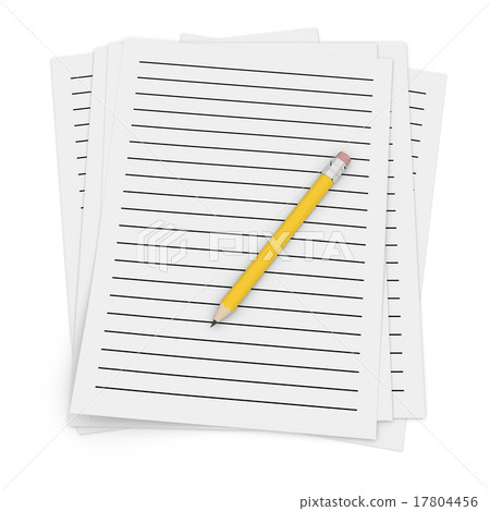 Notepad and pencil - Stock Illustration [17804456] - PIXTA