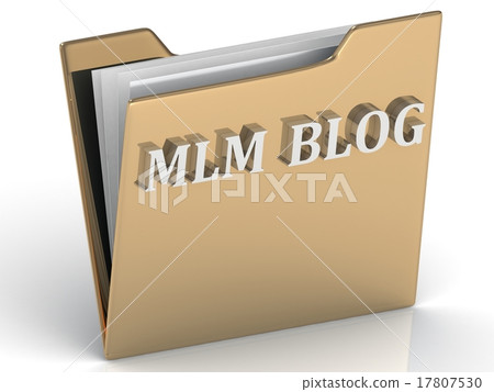 MLM BLOG - bright green letters on a gold folder - Stock Illustration ...