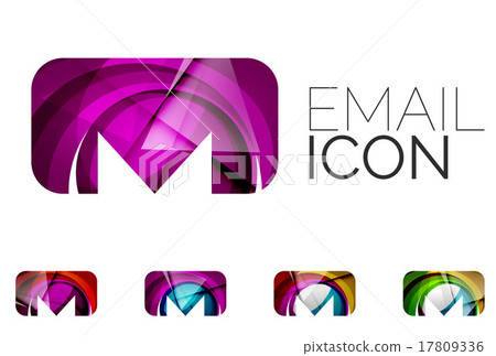 Set of abstract email icon, business logotype - Stock Illustration ...
