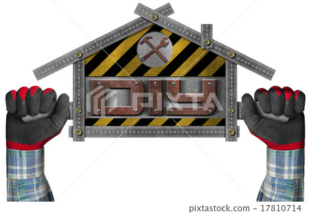 Do It Yourself - DIY - Sign Shaped House - Stock Illustration [17810714 ...