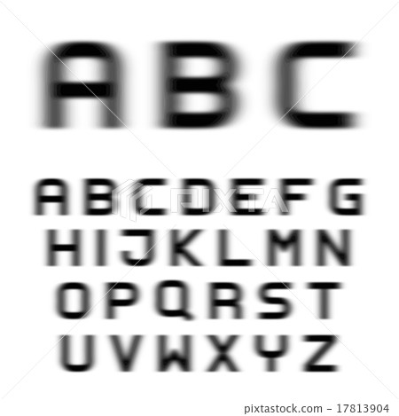 speed motion blur font alphabet letters - Stock Illustration [17813904 ...