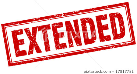 extended red square grunge stamp on white - Stock Illustration ...