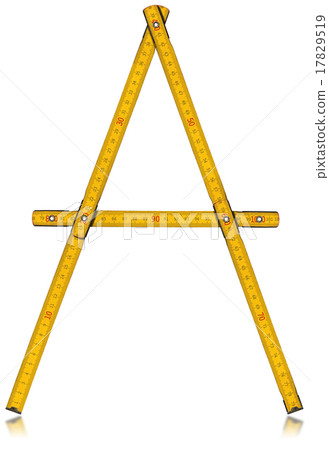 Font A - Old Yellow Meter Ruler - Stock Illustration [17829519] - PIXTA