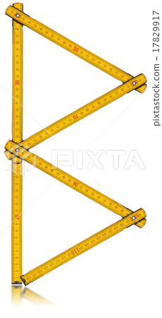 Font B - Old Yellow Meter Ruler - Stock Illustration [17829917] - PIXTA