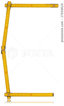 Font C - Old Yellow Meter Ruler - Stock Illustration [17830629] - PIXTA
