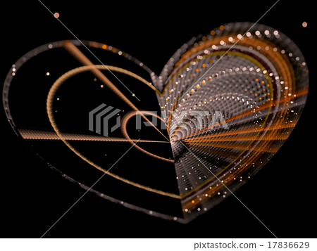Abstract selective focus computer-generated heart - Stock Illustration ...