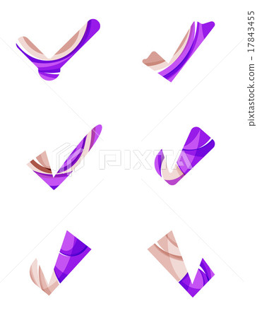 Set of abstract OK and tick icons, business - Stock Illustration ...