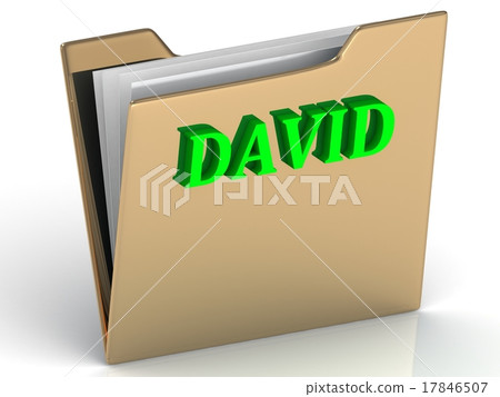 DAVID- Name and Family bright letters on gold - Stock Illustration ...