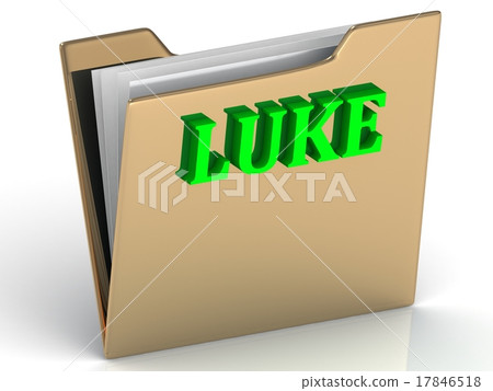 LUKE- Name and Family bright letters on gold - Stock Illustration ...
