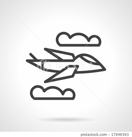 Flying UAV simple line vector icon - Stock Illustration [17846563] - PIXTA