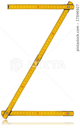 Font Z - Old Yellow Meter Ruler - Stock Illustration [17846927] - PIXTA