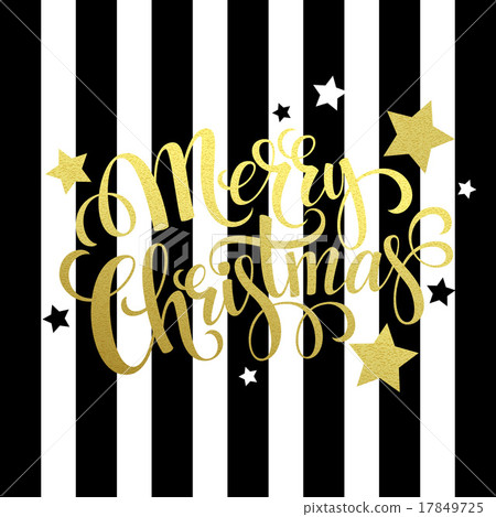 Merry Christmas gold lettering. Vector - Stock Illustration [17849725 ...