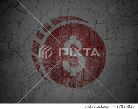 Banking concept: Dollar Coin on grunge wall - Stock Illustration ...