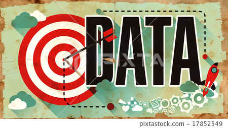Business Concept. DATA Word on Grunge Poster. - Stock Illustration ...