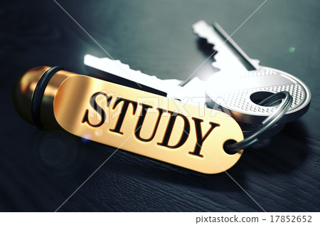 Keys with Word Study on Golden Label. - Stock Illustration [17852652 ...