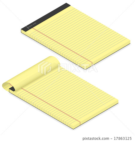 Legal pad isometric detailed icon set - Stock Illustration [17863125 ...