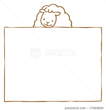 Sheep copy space - Stock Illustration [17868684] - PIXTA