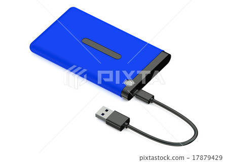 Blue External Hard Disk - Stock Illustration [17879429] - PIXTA
