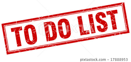 to do list red square grunge stamp on white - Stock Illustration ...