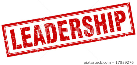 leadership red square grunge stamp on white - Stock Illustration ...