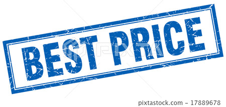 best price blue square grunge stamp on white - Stock Illustration ...