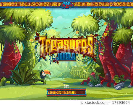 Jungle loading screen to a computer game - Stock Illustration [17893664 ...